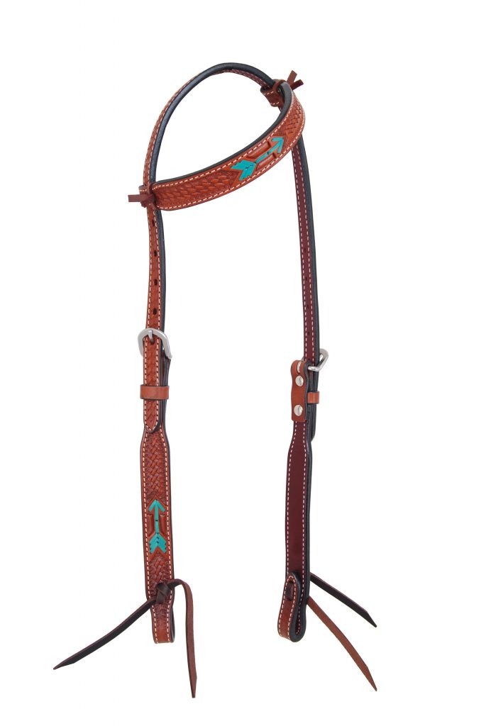 Rafter T One-Ear Headstall w/ Rawhide Arrow – K&N Equine Solutions
